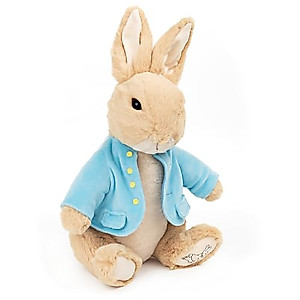 GUND Beatrix Potter Classic Peter Rabbit in Blue Coat Deluxe Soft Plush Stuffed Animal Bunny, Brown, 11”