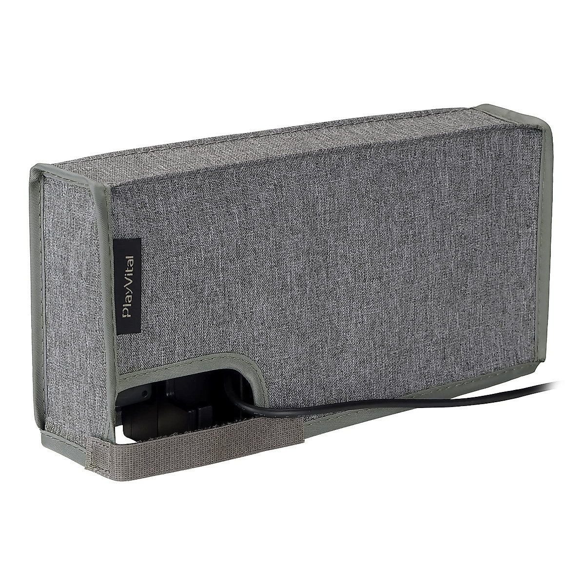 PlayVital Gray Nylon Dust Cover, Soft Neat Lining Dust Guard, Anti Scratch Waterproof Cover Sleeve for Nintendo Switch & Switch OLED Charging Dock