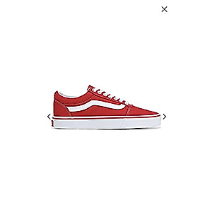 Vans Ward Low Top Sneaker - Racing Red/White (9.5) (Racing Red/White)