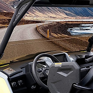 A & UTV PRO Front Dark Tinted Half Windshield for Yamaha Wolverine RMAX2 1000/ RMAX4 1000 2021 2022 2023 Accessories, Hard Coated Vented Window Windscreen, 250x Stronger Than Glass, 1PC