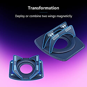 Magnetic Phone Stand or Grip for iPhone 14/13/12 Series and MagSafe, Tiny Portable Phone Holder (Blue)