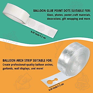 Balloon Arch Kit, 82ft Easy DIY Balloon Decorating Garland Strip and 500Pcs Glue Point Dots Tape for Balloon Arch, Decorations Making