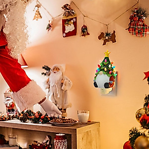 Hausse Christmas Gnome Night Light, Decorative Ceramic Santa Wear Xmas Tree Hat Nightlight for Kids, Multicolor Bulbs & 360 Degree Swivel Plug with On/Off Switch for Home Bathroom Bedroom Decor