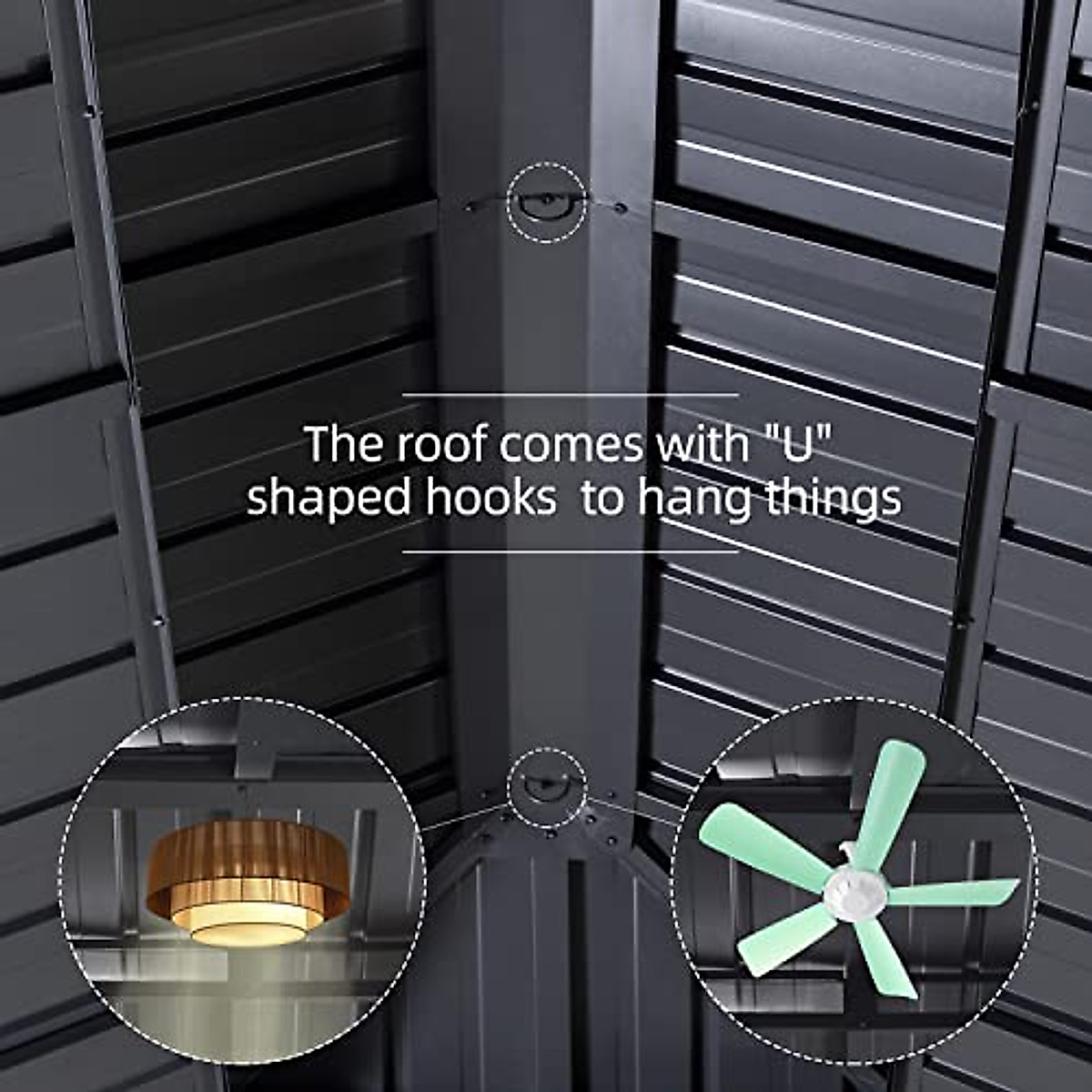 PURPLE LEAF 12' X 14' Hardtop Gazebo Aluminum Permanent Outdoor Gazebo with Galvanized Steel Double Roof for Patio Backyard Curtains and Netting Included Grey