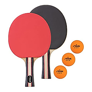 STIGA Performance 2 Player Ping Pong Set – 2 Table Tennis Rackets, 3 – 3 Star Orange Balls Included