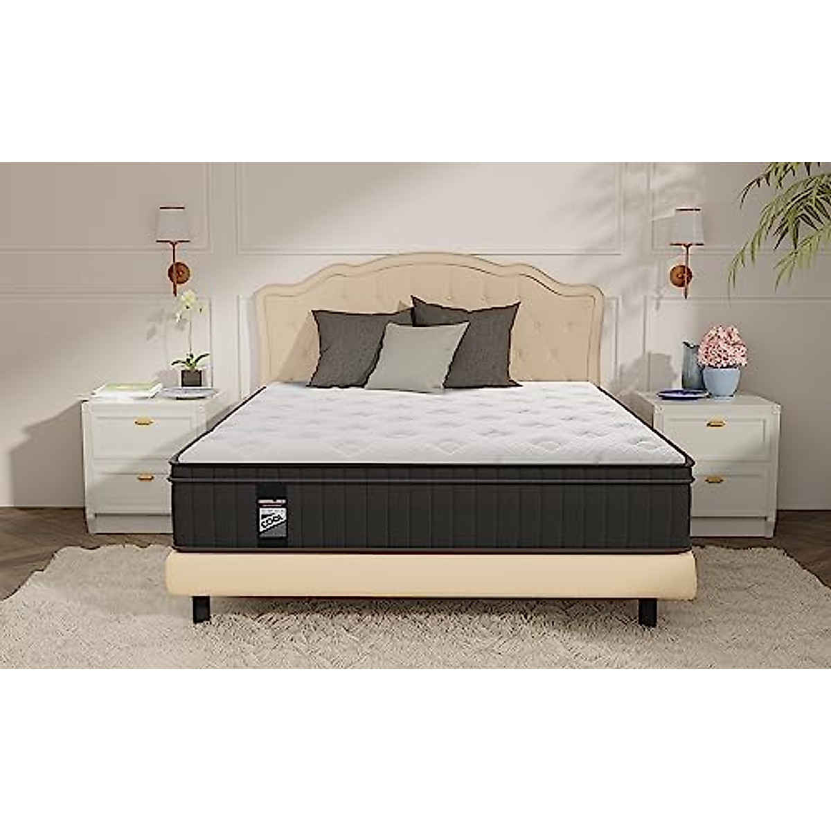 HIMMLINE Queen Mattress, 10 Inch Hybrid Mattress, Gel Memory Foam and Pocket Spring Queen Bed Mattress in a Box, Medium Feel, Cooler Sleep & Pressure Relief, 60”*80”, 120 Nights Risk-Free Trial