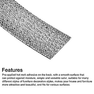 uxcell Edge Banding, 7/8 Inch x 24.6ft Pre-Glued Wood Veneer Edging Iron-on Flexible Edge Banding for Cabinet Repair Furniture Restoration, Matte Black