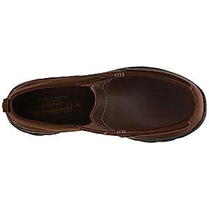 Skechers USA Men's Relaxed Fit Memory Foam Superior Gains Slip-On,15 M US,Dark Brown