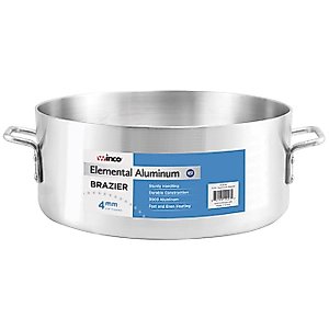 Winco ALB-18 Commercial-Grade Aluminium Brazier, 18 Quart, Silver
