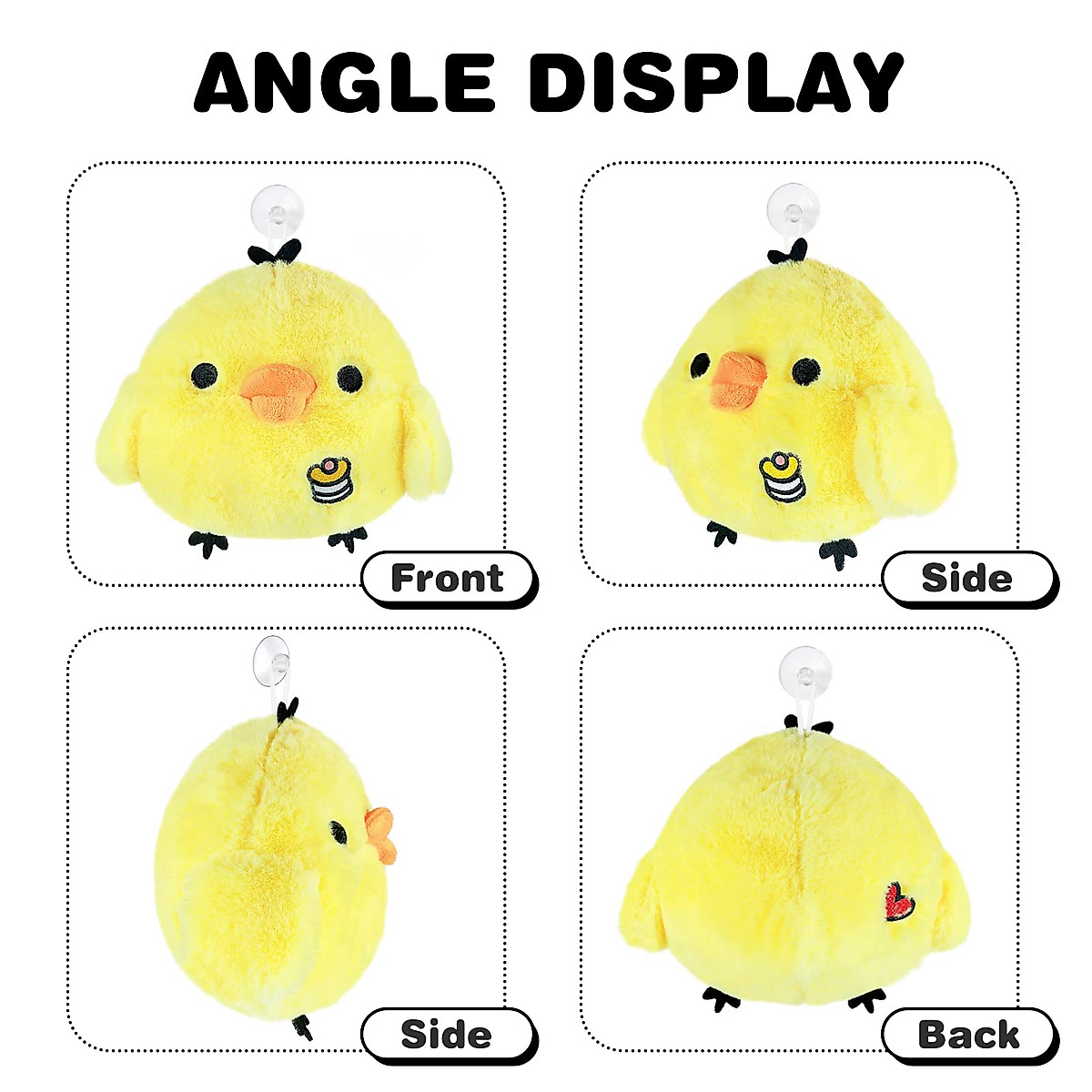 VIBERS 6.7 inch Little Baby Chick Stuffed Animal Cute Small Chicken Plush