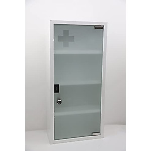 Wincere 4 Tier Moisture Resistance Steel Wall Mount Medicine Cabinet First Aid Storage Emergency Organizer