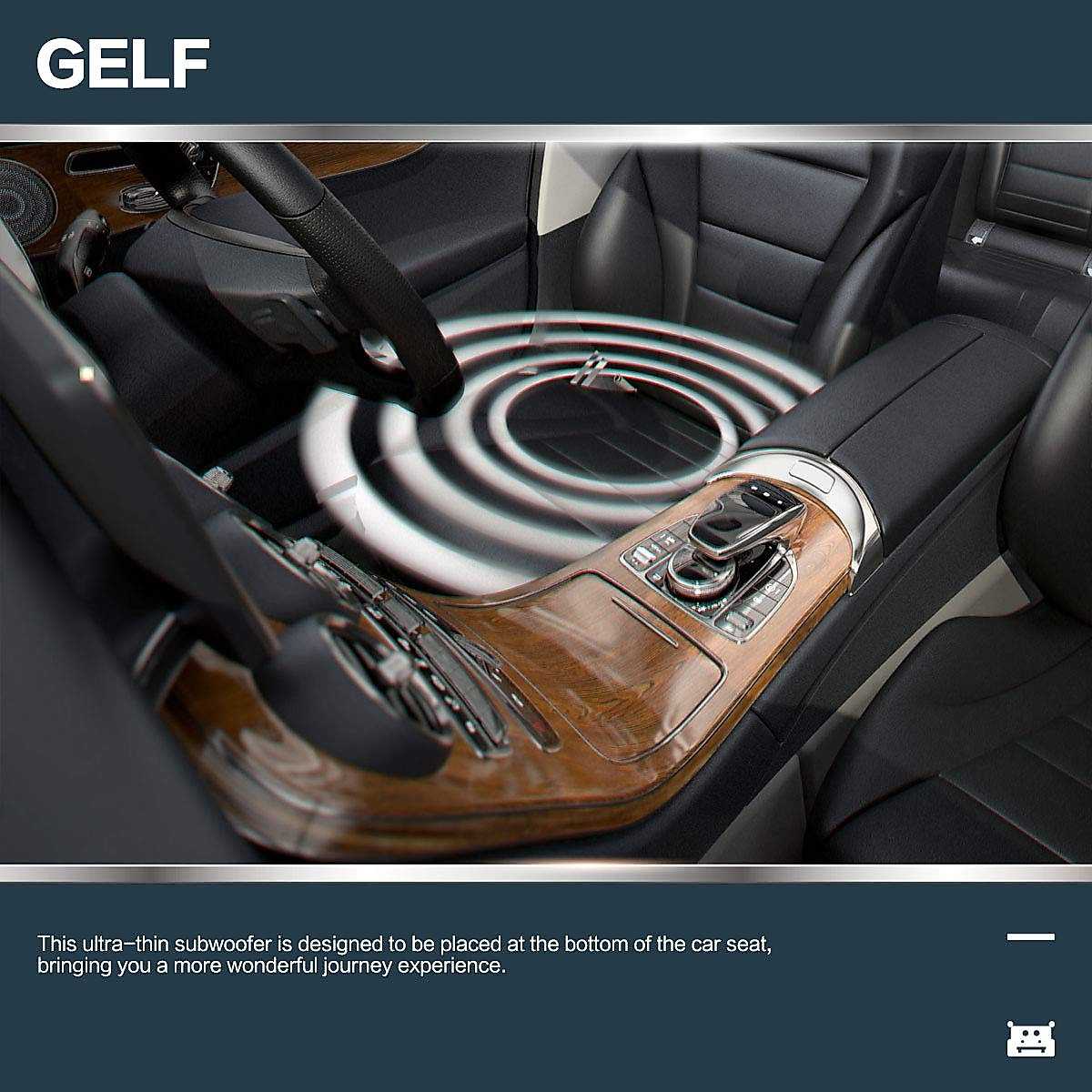 DEVMO GELF 8" Compact Enclosed Powered Enclosed Subwoofer for CAR Under seat