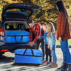 Fixwal Heavy Duty Extra Large Moving Bags Storage Bags Totes with Backpack Straps Strong Handles & Zippers Clothes Moving Supplies Packing Bags for Space Saving (Blue 6 Pack)