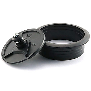 HJ Garden 2pcs 2.8"L x 2.8"W inch Desk Wire Cord Cable Grommets Hole Cover for Office PC Desk Cable Cord Organizer Plastic Cover Black