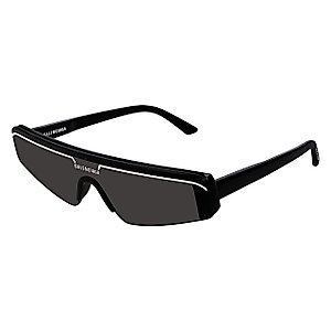 Balenciaga Shield Sunglasses BB0003S 001 Black 99mm 0003