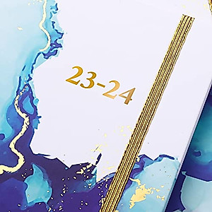 2023-2024 Planner - Academic Planner 2023-2024, July 2023 to June 2024, Weekly and Monthly Planner 2023-2024, 8.4" x 6.3", Hardcover with Back Pocket + Thick Paper + Twin-Wire Binding - Waterink