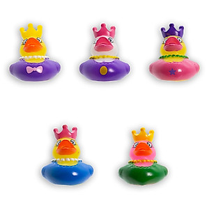 Windy City Novelties 50 Pack - 2" Assorted Themed Rubber Ducky Bath Toys (Princess)