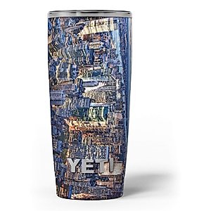 Design Skinz Night Aerial NYC - Skin Decal Vinyl Wrap Kit Compatible with The Yeti Rambler Cooler Tumbler Cups