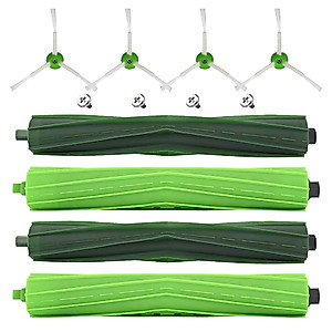 Replacement Parts accessories for irobot Roomba i1+ i7/i7+ i3+ i4+i6+ i8+ J7+/Plus E5 E6 E7,I & E & J Series Vacuum Cleaner,2 set Roller Brushes & 4 Side Brushes