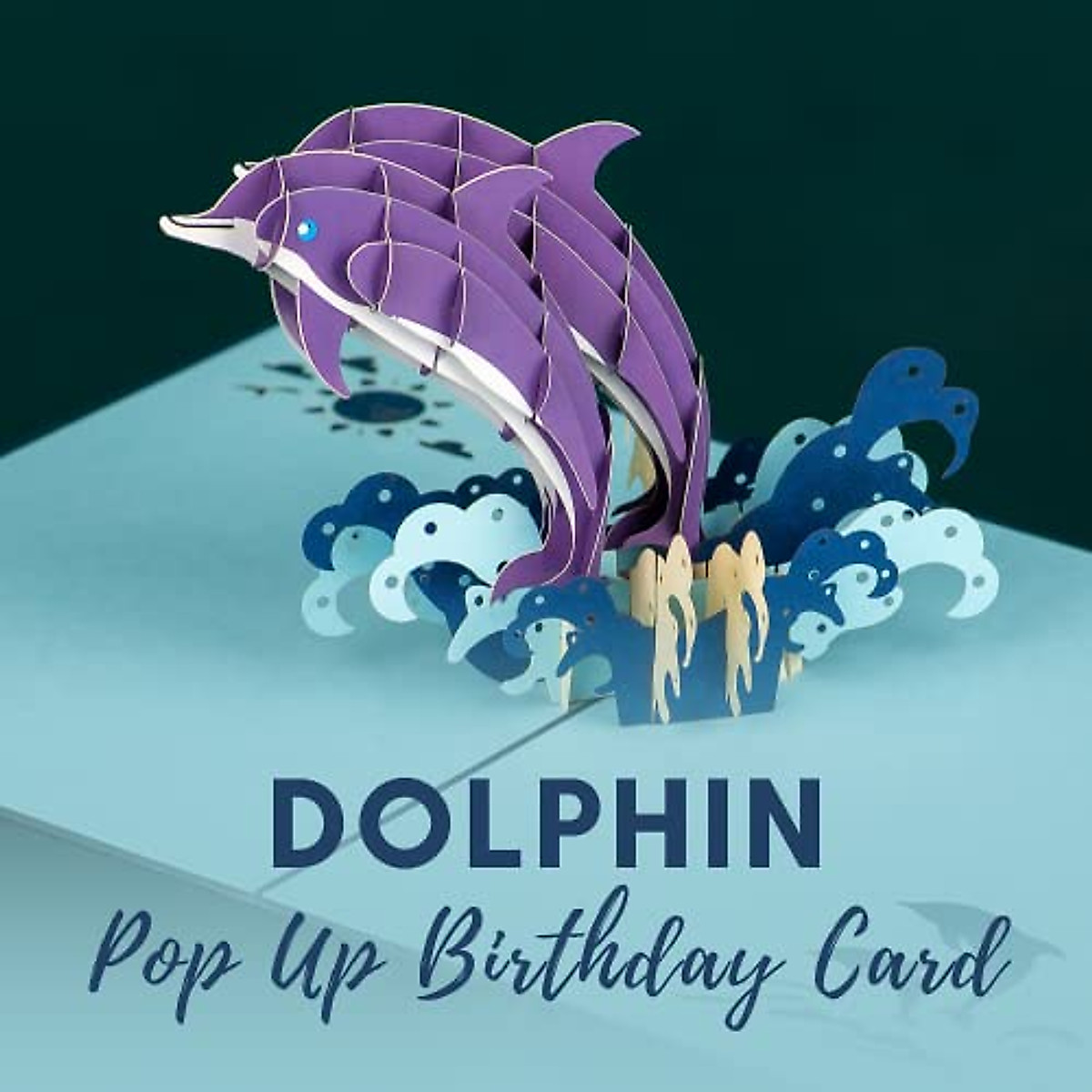 Dolphin Pop Up Card by DEVINE Popup Cards | 3D Cards Pop Up Birthday Cards for Women Mom Dad Boy Girl Husband Wife | Funny Pop Up Greeting Cards Granddaughter Niece Nephew Mother Kids Son Daughter