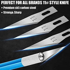 Exacto Knife Craft Knife Hobby Knife 74 Pack with 4 Upgrade Sharp Hobby Knives and 70 Spare Knife Blades, 150 PCS Exacto Knife Blades #11 Sharp Hobby Knife Blades