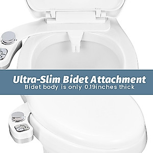 Generic Ultra-Thin 3-Function Bidet Toilet Seat Attachment White