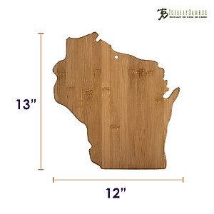 Totally Bamboo Wisconsin State Shaped Cutting Board