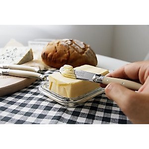 Andre Verdier Laguiole Debutant Cheese Knife Set 3 pce, Stainless Steel/Ivory, AV-3PC-CHEESE-IF, Made in France