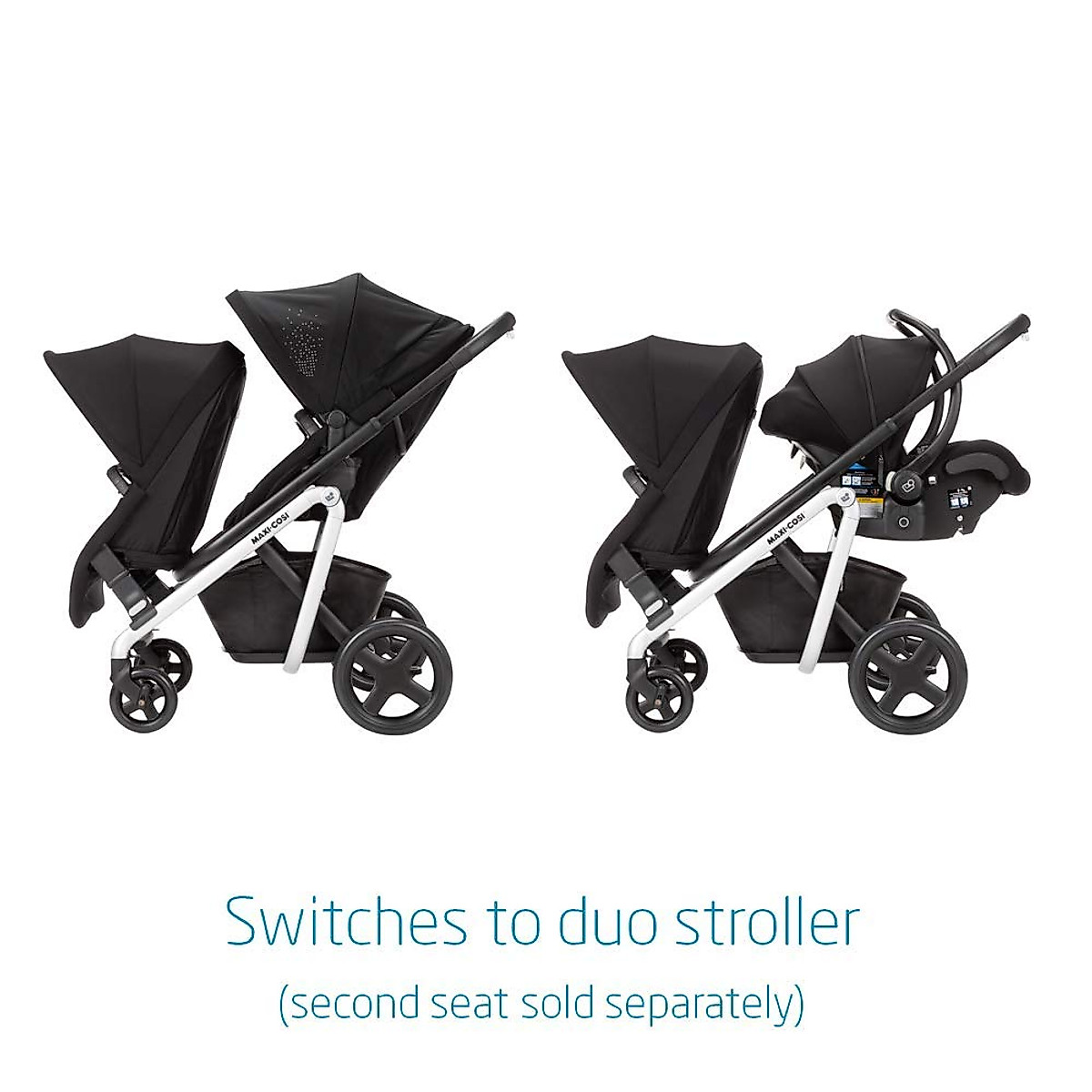 Maxi-Cosi Lila Modular Stroller Duo Seat Kit, Nomad Grey, One Size