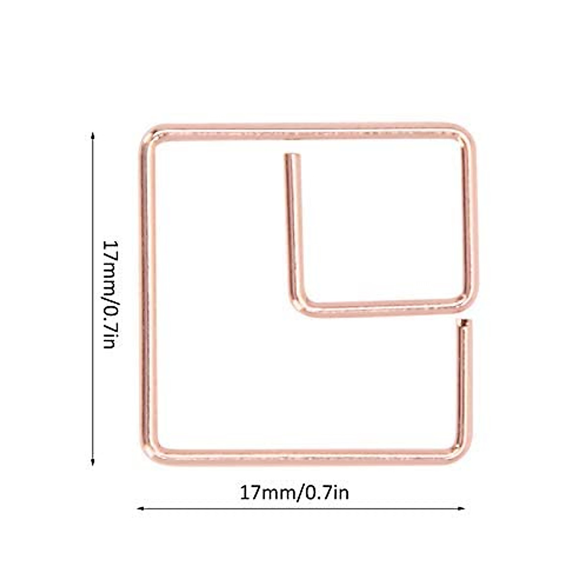 Paper Clip Wire Iron Office Clip Square Document Bookmark Marking Clip Stationary Supplie