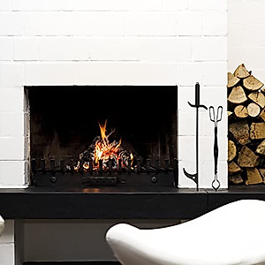 30'' Firewood Fire Pit Poker & 26'' Fireplace Tongs Log Grabber, Fire Pit Tools Kits for Solo Stove Accessories, Camping, Wood Stove, Campfire, Indoor & Outside for Solo Stove Bonfire Accessories