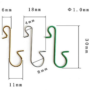 RuiLing 100pcs Metal S Hooks DIY Christmas Tree Decoration Pendants Ornaments Hanging Hooks Multi-Function S-Shaped Hook Hanger Green
