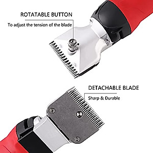 DUCKBOY Horse Clipper 380W Professional Heavy Duty Horse Grooming Kit Electric Animal Grooming Clipper Trimmer Remover for Horses, Equine, Cattle, Pony and Large Thick Coat Animals