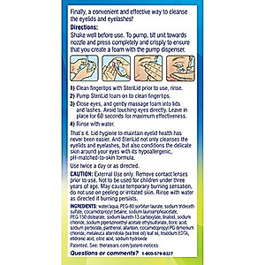 TheraTears Sterilid Eyelid Cleanser, Lid Scrub for Eyes and Eyelashes, Contains Tea Tree Oil, 48 mL, 1.62 Fl oz Foam Pump