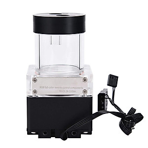 800L/H 8W 7V Water Cooling Pump with 4 Meters Pump Head & LED Power Indicator G1/4 Thread Fast Heat Dissipation CPU Cooling System (12cm Black)