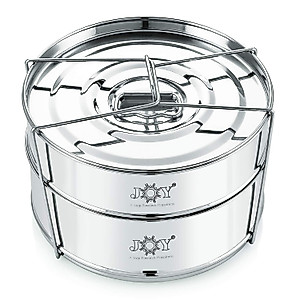 Stackable Stainless Steel Insert Pans - 8QT- Inserts for Instant Pot - Pan for Instapot - Accessories for Instant Pot- Size 8QT - Pressure Cooker Steamer Pan Accessories (8QT)