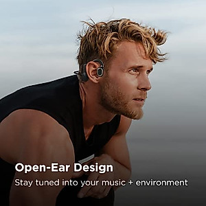 Conduction Labs - Allegro - Open Ear Bluetooth Headphones - Waterproof Bone Conduction Wireless Headset - Cycling & Running Headphones - Black