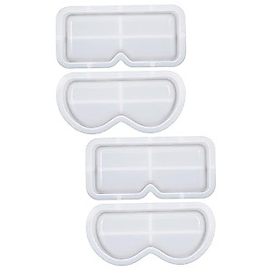 VILLCASE 4 Pcs Resin Glasses Holder Silicone Square Mold Candle Silicone Mold Coaster Resin Mold Candle Resin Mold Jewelry Storage Tray Molds Glasses Tray Resin Mold Silicone Tray Mold