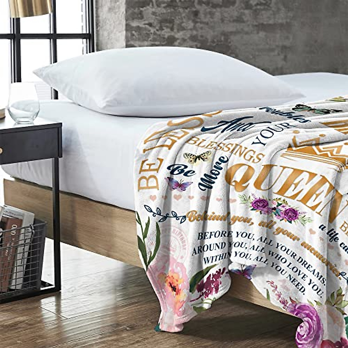 Hcoviv Happy Birthday Gifts For Women Blanket 50*60 - Birthday Queen - Best Birthday Decorations For Friends/Mom/Wife/Sister - Gifts For Women Birthday Unique, Happy Birthday Gift Ideas Throw Blankets