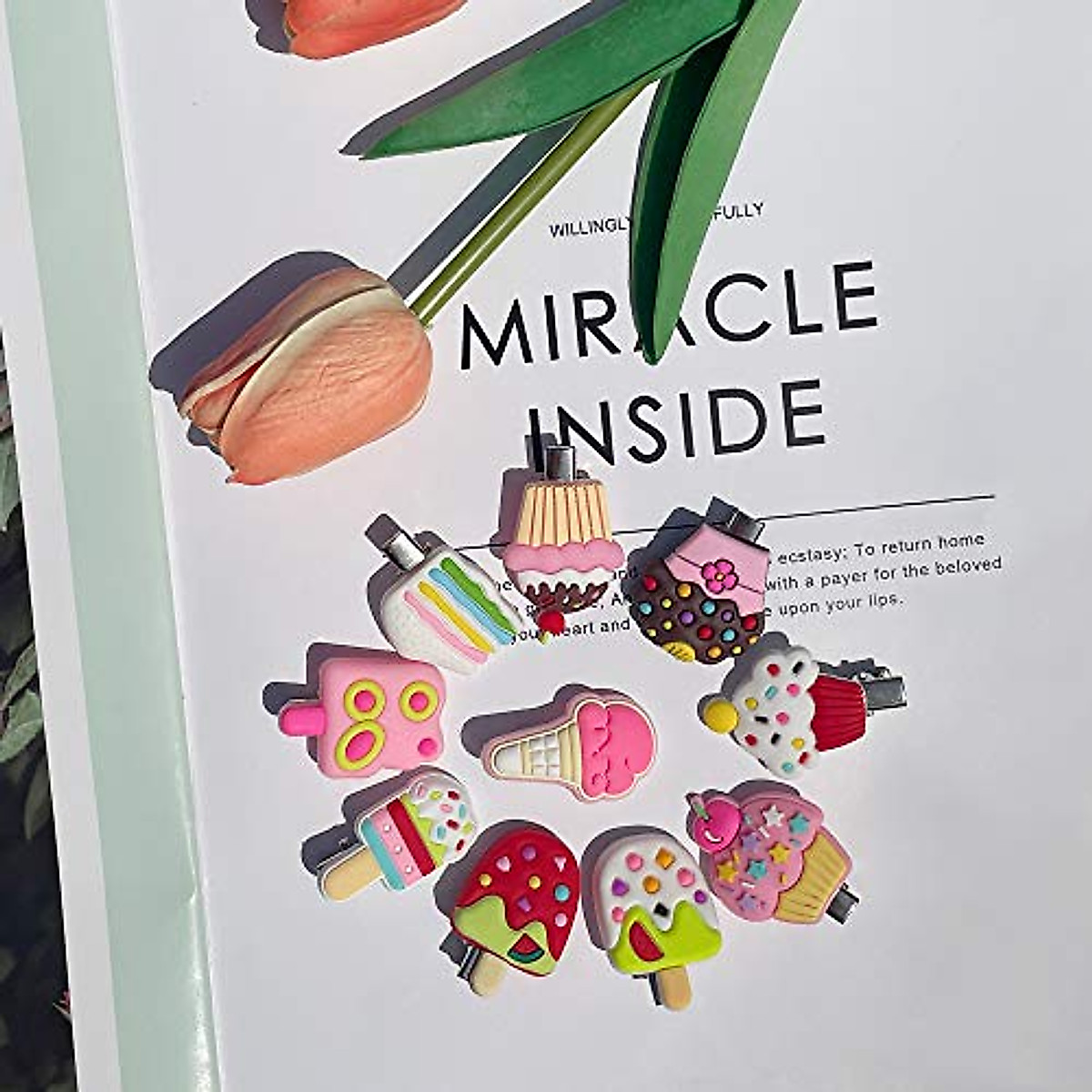 Hair Clips for Girls, 22 Pcs Toddler Hair Clip Candy Hair Accessories Rainbow Barrettes Hair Pins for Kids Girl Children(Box Package)