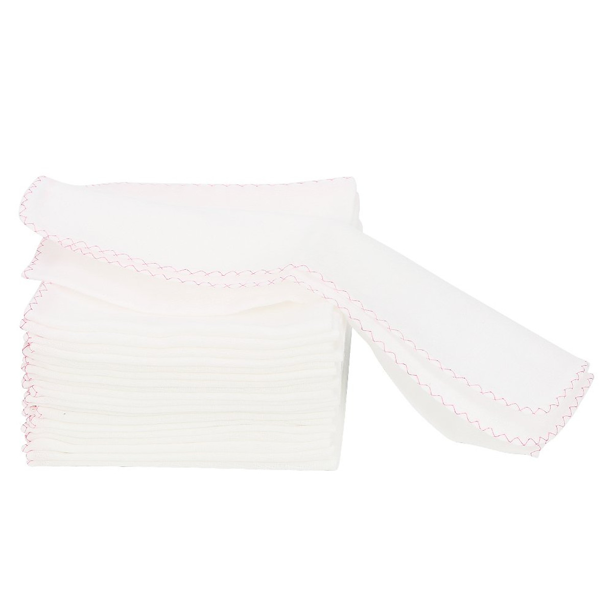 Yaosan Soft Face Muslin Cloths Pure Cotton Facial Cleansing Cloths Reusable Polishing Cleanser- Pack 10 (Blue Edge)