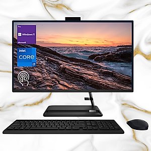 Lenovo 2023 IdeaCentre 3 All-in-One Business Professional Desktop, 27" FHD Touchscreen, Intel Core i7-13620H, 64GB RAM, 2TB PCIe SSD, Webcam, HDMI, Wi-Fi 6, Wireless Mouse & Keyboard, Windows 11 Pro