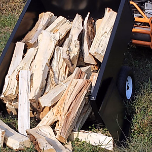 YARD COMMANDER - Heavy Duty Tow Behind ATV Trailer Steel Dump Cart - 10-Cubic Feet and 400-Pound Capacity - Garden Utility Trailer - Trailers with Removable Tailgate for Riding Lawn Mower Tractor