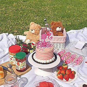 1 Pack Princess Cake Topper Glitter Pink Girl Cake Pick for Baby Shower Bridal Shower Wedding Enaggement Girl Princess Theme Birthday Party Cake Decoration Supplies