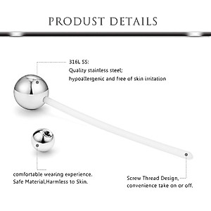 Hoeudjo 6Pcs Pregnancy Belly Button Rings Maternity Belly Button Rings Plastic Flexible Long Belly Rings for Pregnant Women 14G Rose Gold