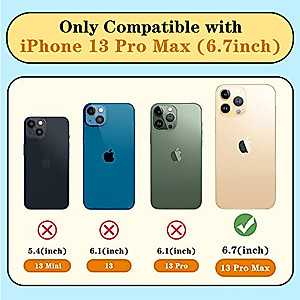 Petitian for iPhone 13 Pro Max Square Case with Loopy Stand/Strap, Luxury Cute Women Girls Heart Electroplated Designer Squared Edge Phone Cases for 13 Pro Max Black