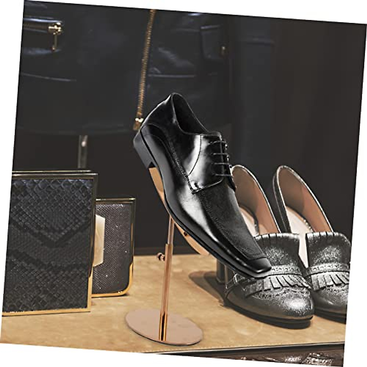 Holibanna Portable Shoe Rack Metal Shoe Rack Sneaker Holder Portable Shelves Shoe Display Cases High Heels Display Stand Shelf Display Stands Shoebox Shopping Display Rack Sports Shoes