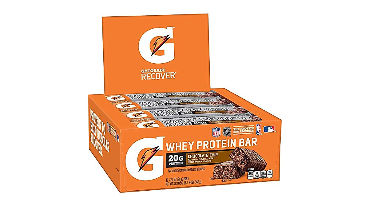 Gatorade Whey Protein Recover Bar - Chocolate Chip, 20g Protein