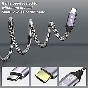 Angusplay 8K USB C to HDMI Cable 6.6ft Adapter Cord Support 4K 120Hz 8K 30Hz, Directional USB-C to HDMI Cable 2.1 Compatible with Thunderbolt 3