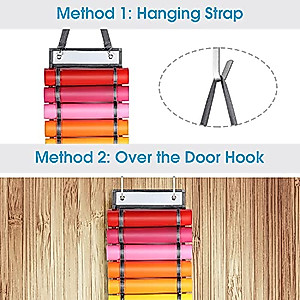 MIDOGAT Vinyl Roll Organizer, 24 Compartments Vinyl Roll Holder, Large Capacity Craft Organizer, Vinyl Roll Keeper - Hanging Closet, Wall or Over The Door Organizer for Any Room (Grey)